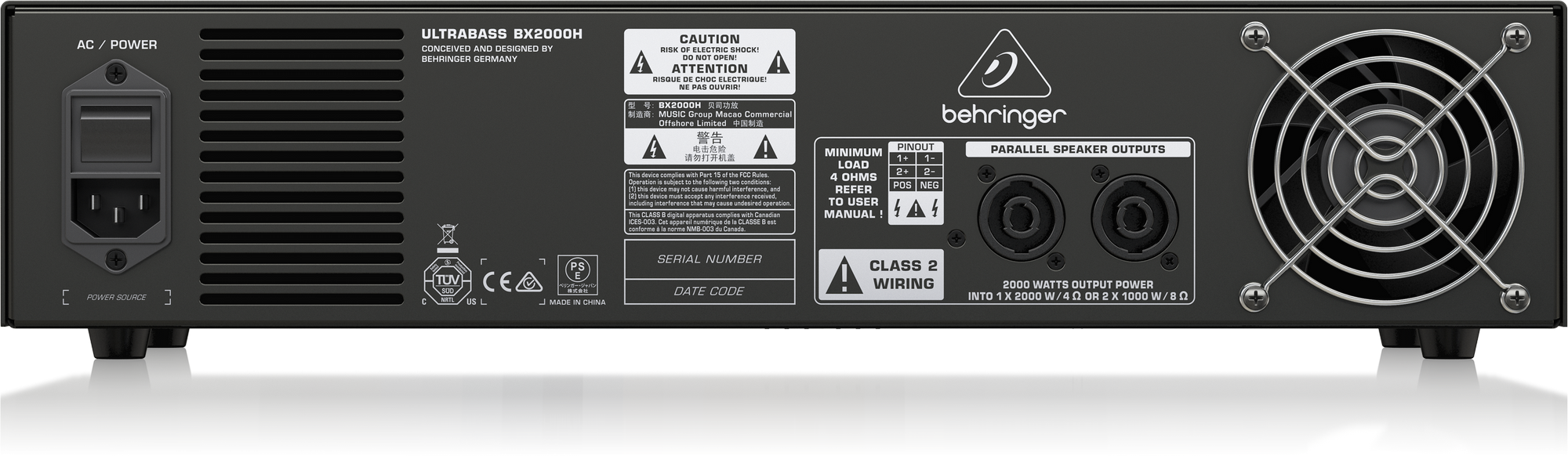 Behringer BX2000H 2,000-Watt Class-D Bass Amplifier with MOSFET Preamp – Music Instruments