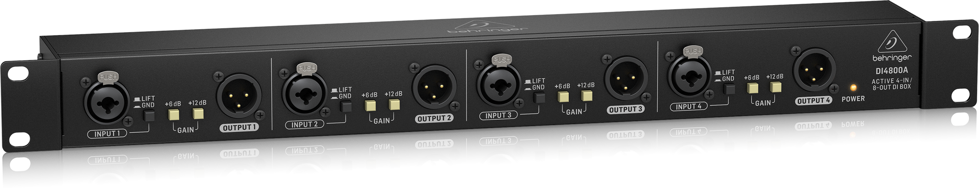 Behringer DI4800 Professional 4 Channel Active DI-Box, Booster and Line ...