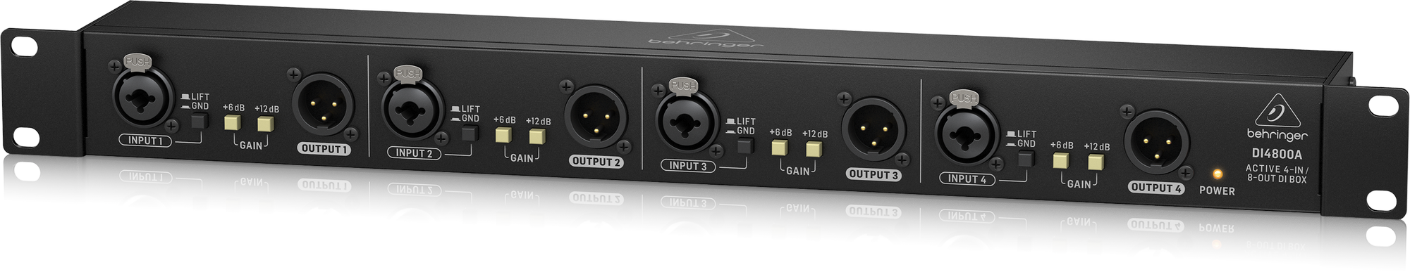 Behringer DI4800 Professional 4 Channel Active DI-Box, Booster and Line ...