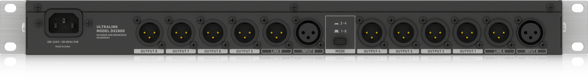 Behringer DS2800 Professional 2-Input 8-Output Distribution Splitter ...