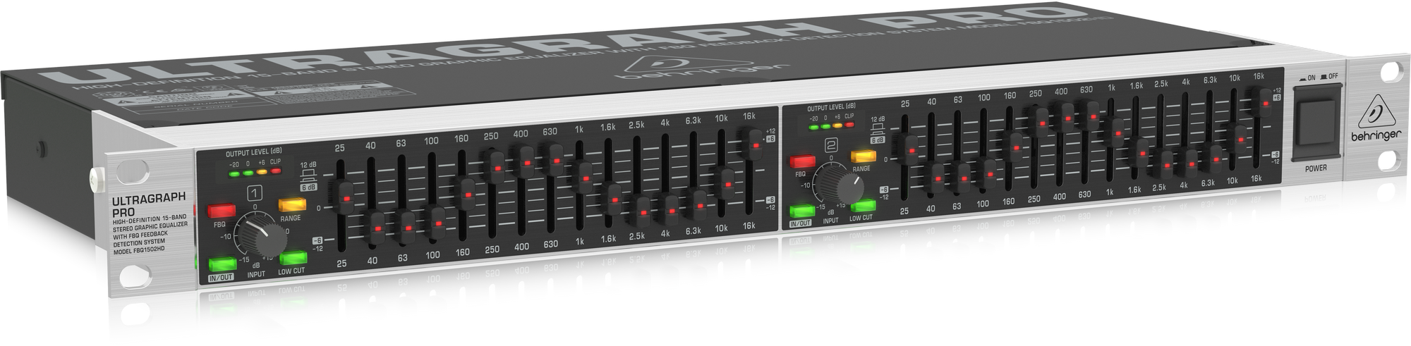 Behringer FBQ1502HD High-Definition 15-Band Stereo Graphic Equalizer ...