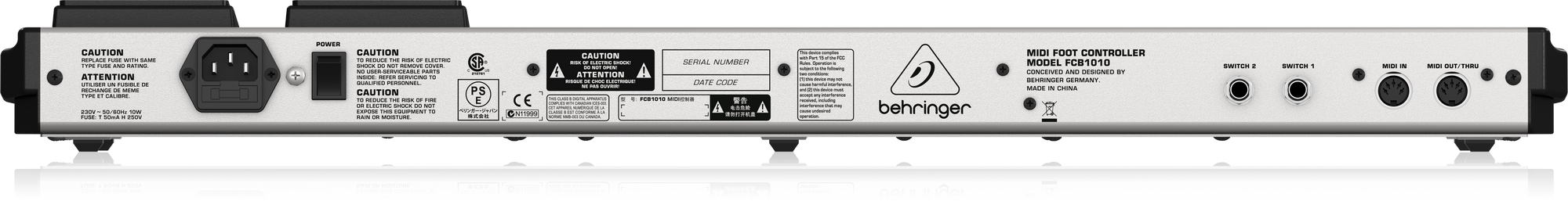 Behringer FCB1010 Ultra-Flexible MIDI Foot Controller with 2 Expression ...