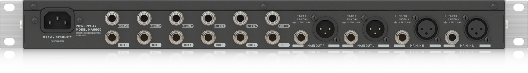 Behringer HA6000 6 CH High-Power Headphones Mixing and Distribution ...