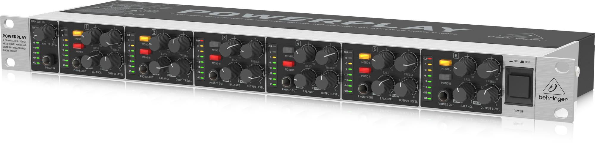 Behringer HA6000 6 CH High-Power Headphones Mixing and Distribution ...