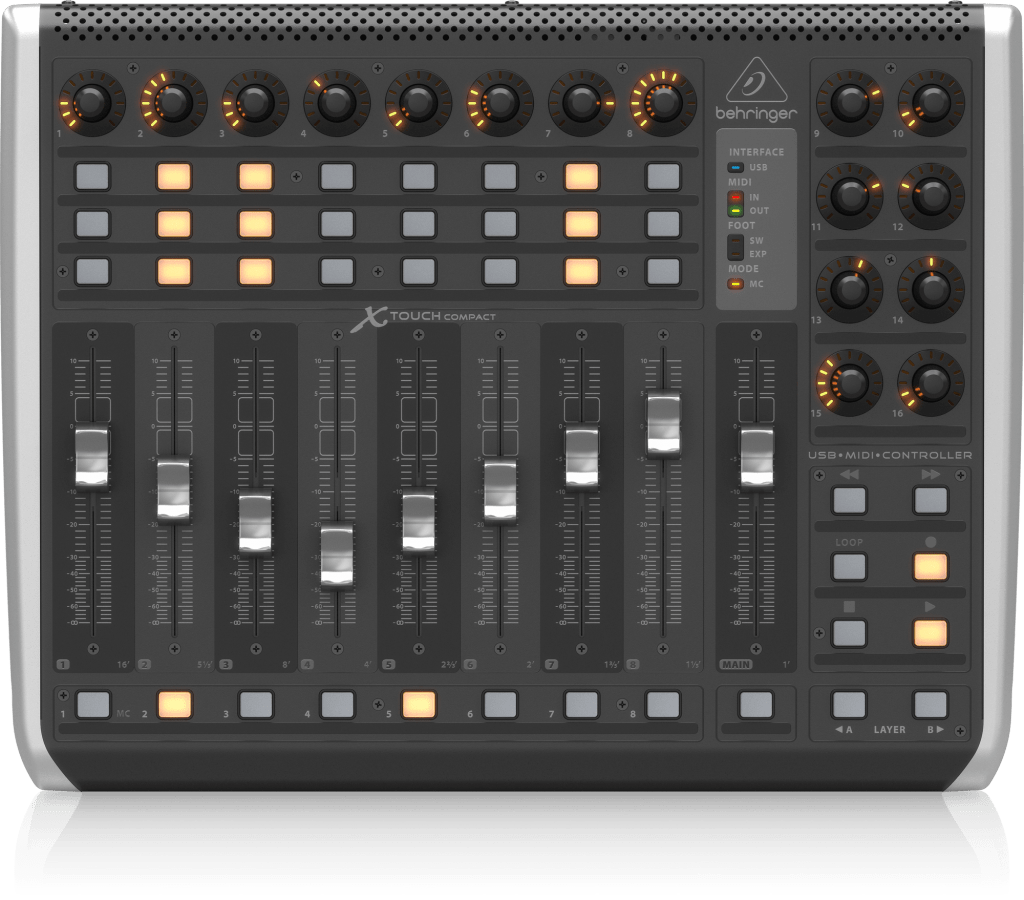 Behringer X-TOUCH COMPACT Universal USB/MIDI Controller with 9 Touch ...