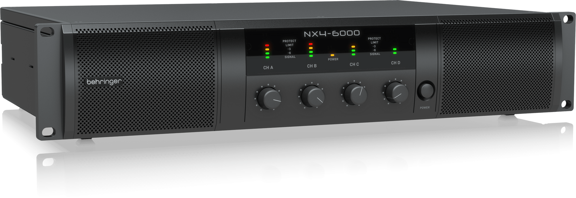 Behringer NX4-6000 Ultra-Lightweight 6000 Watt 4 Channel Class-D Power ...