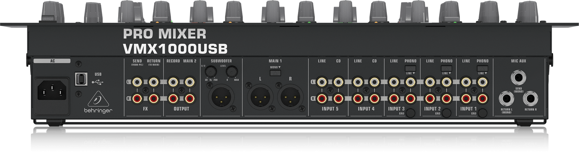 Behringer VMX1000USB Professional 7-Channel Rack-Mount DJ Mixer with ...