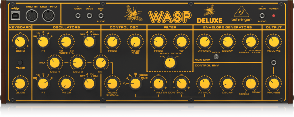 Behringer WASP DELUXE Legendary Analog Synthesizer with Dual OSCs ...