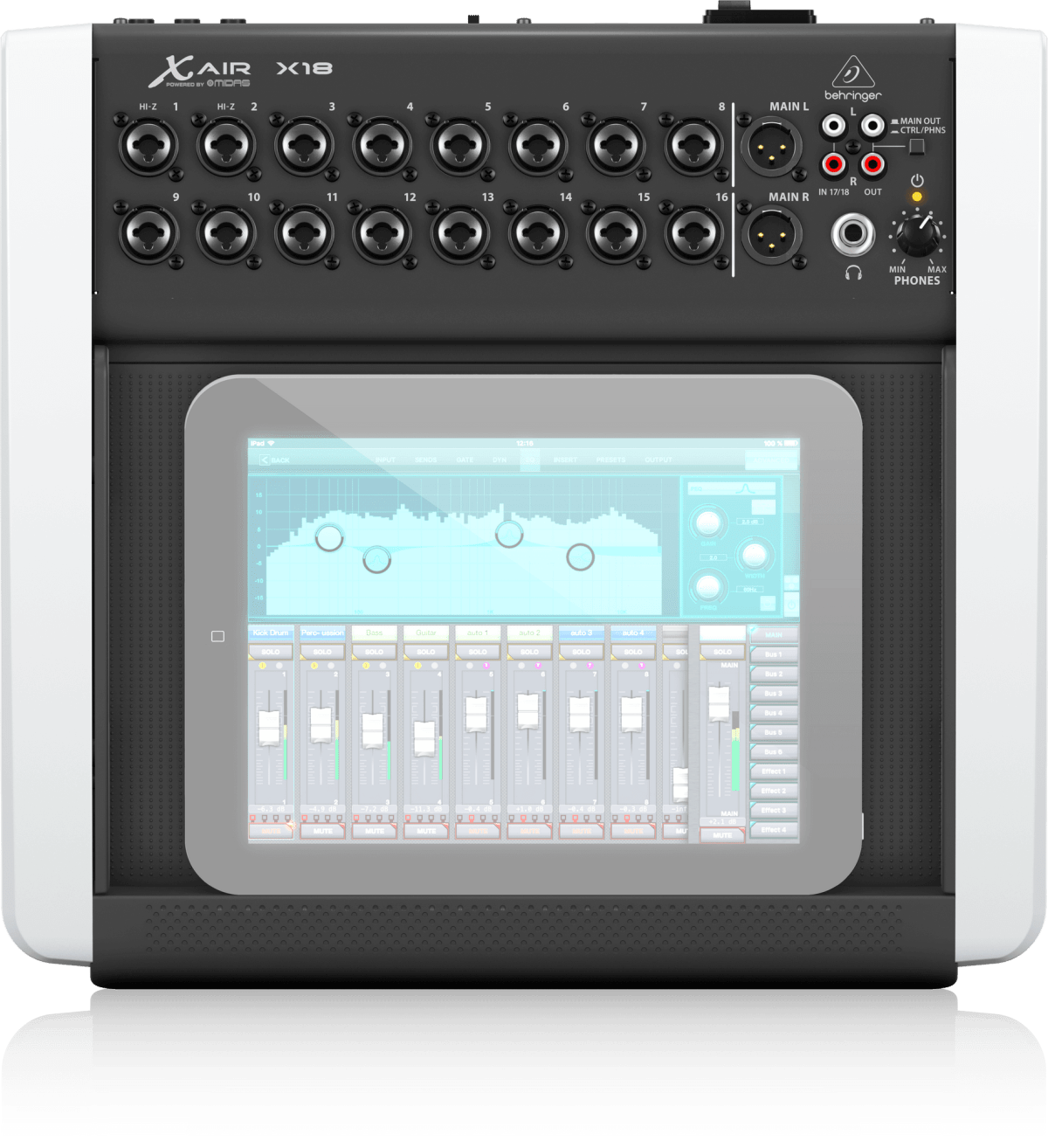 Behringer X18 18 Channel, 12-Bus Digital Mixer for iPad/Android Tablets ...