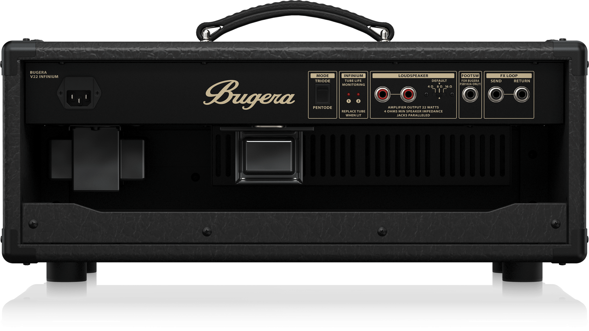 Bugera V22HD INFINIUM 22W Vintage 2-Channel Tube Amplifier Head with ...
