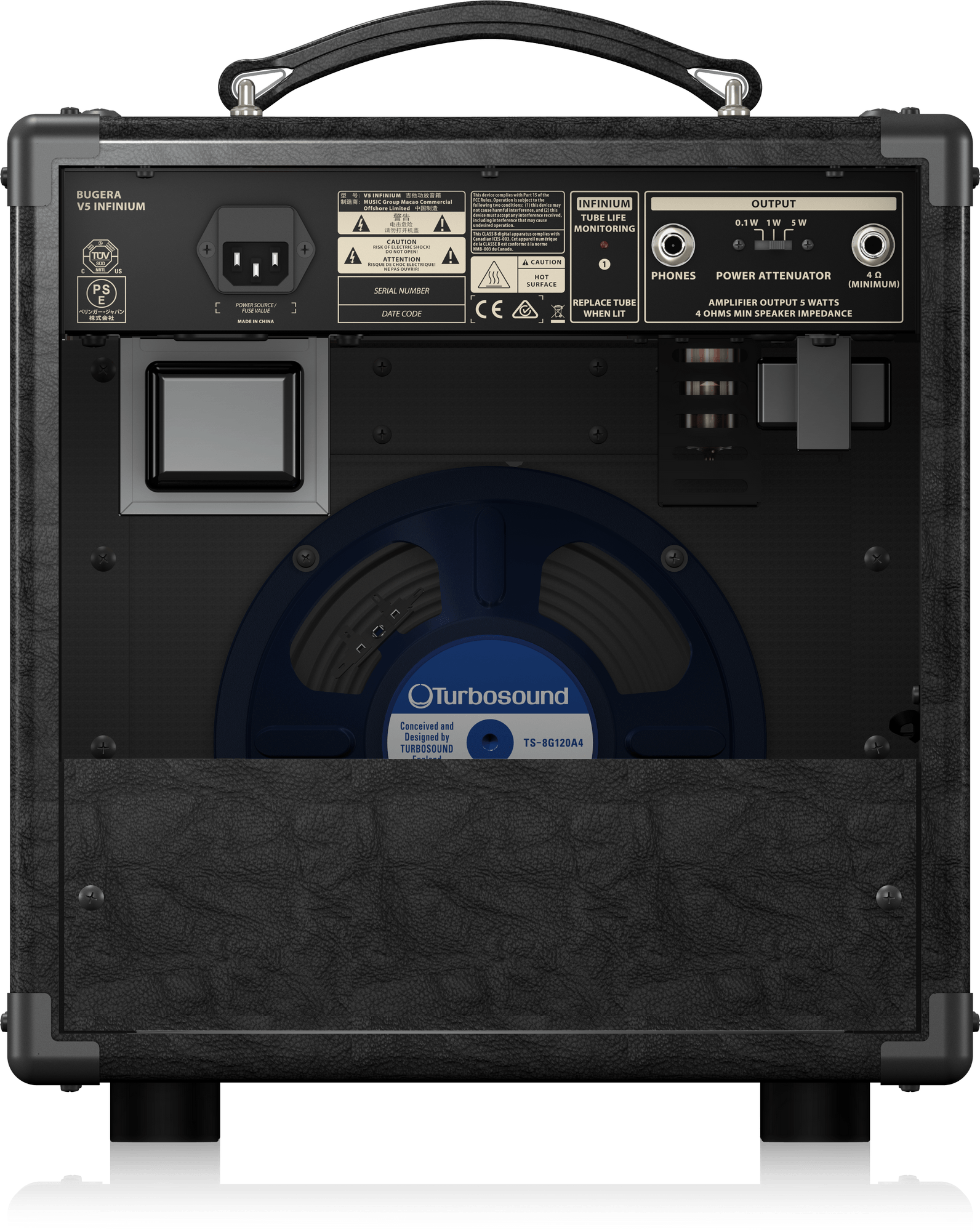 Bugera V5 INFINIUM 5W Class-A Tube Amplifier Combo with INFINIUM Tube ...