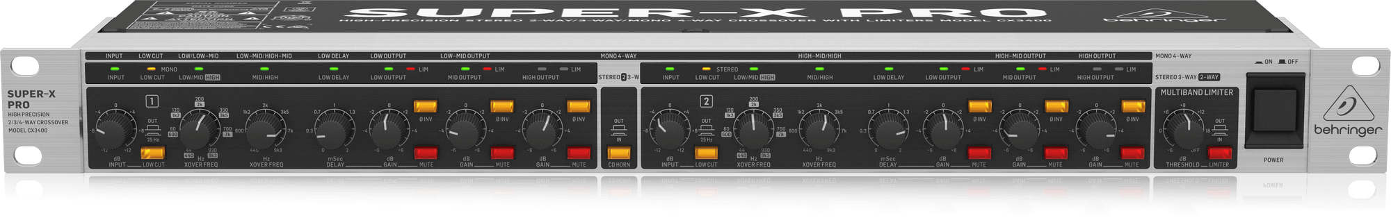 Behringer CX3400 V2 High-Precision Stereo 2-Way/3-Way/Mono 4-Way ...