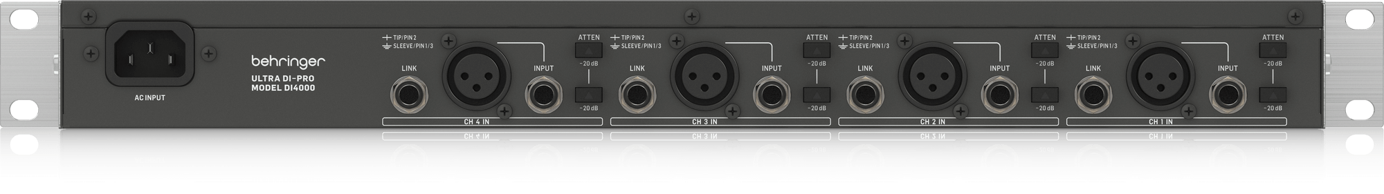 Behringer DI4000 V2 Professional 4-Channel Active DI Box – Music ...