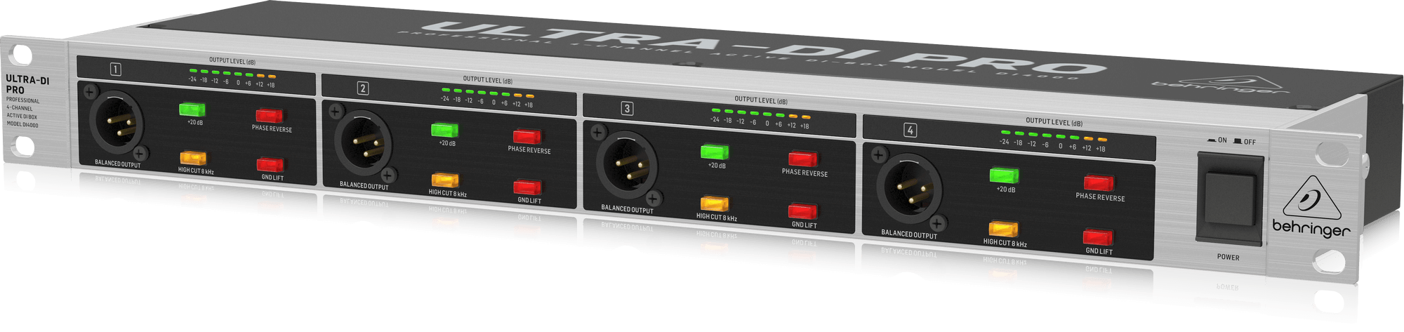 Behringer DI4000 V2 Professional 4-Channel Active DI Box – Music ...