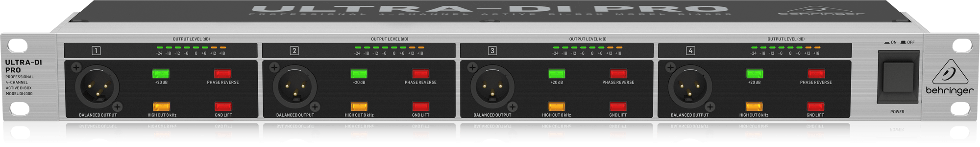 Behringer DI4000 V2 Professional 4-Channel Active DI Box – Music ...