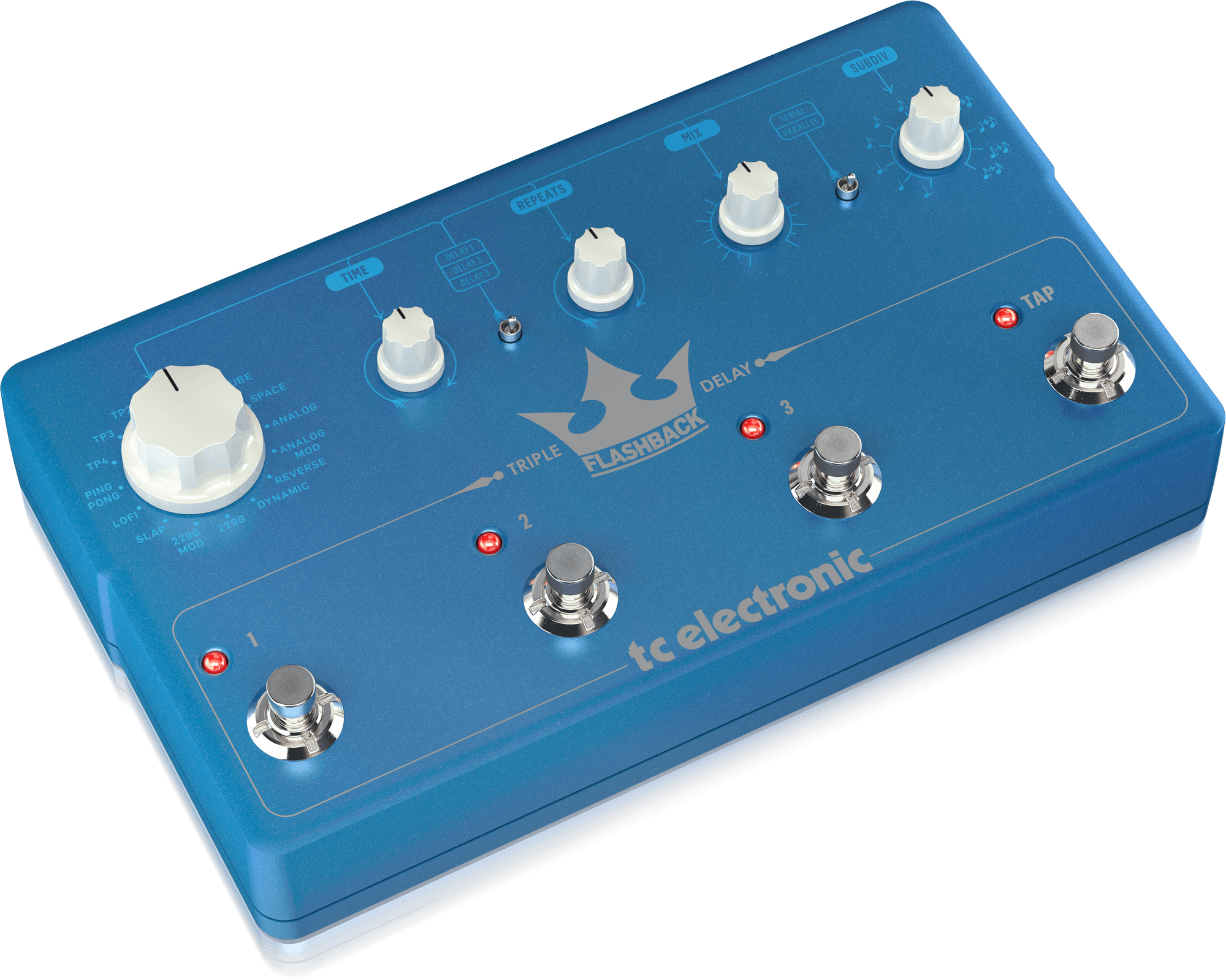 TC Electronic FLASHBACK TRIPLE DELAY Intuitive Three-Engine Delay Pedal ...